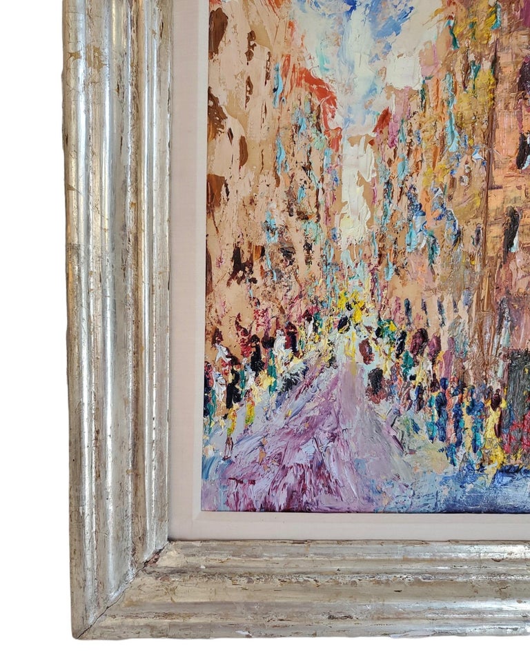 20th Century City Scene Painting For Sale at 1stDibs