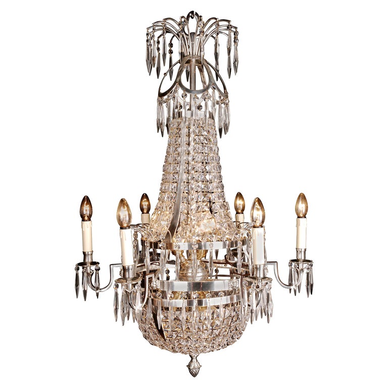 20th Century Classicist Style Swedish Empire Ceiling Candelabra For ...