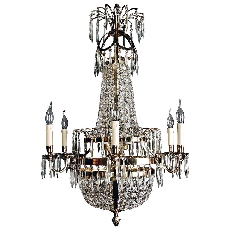 20th Century Classicist Style Swedish Empire Ceiling Candelabra For ...