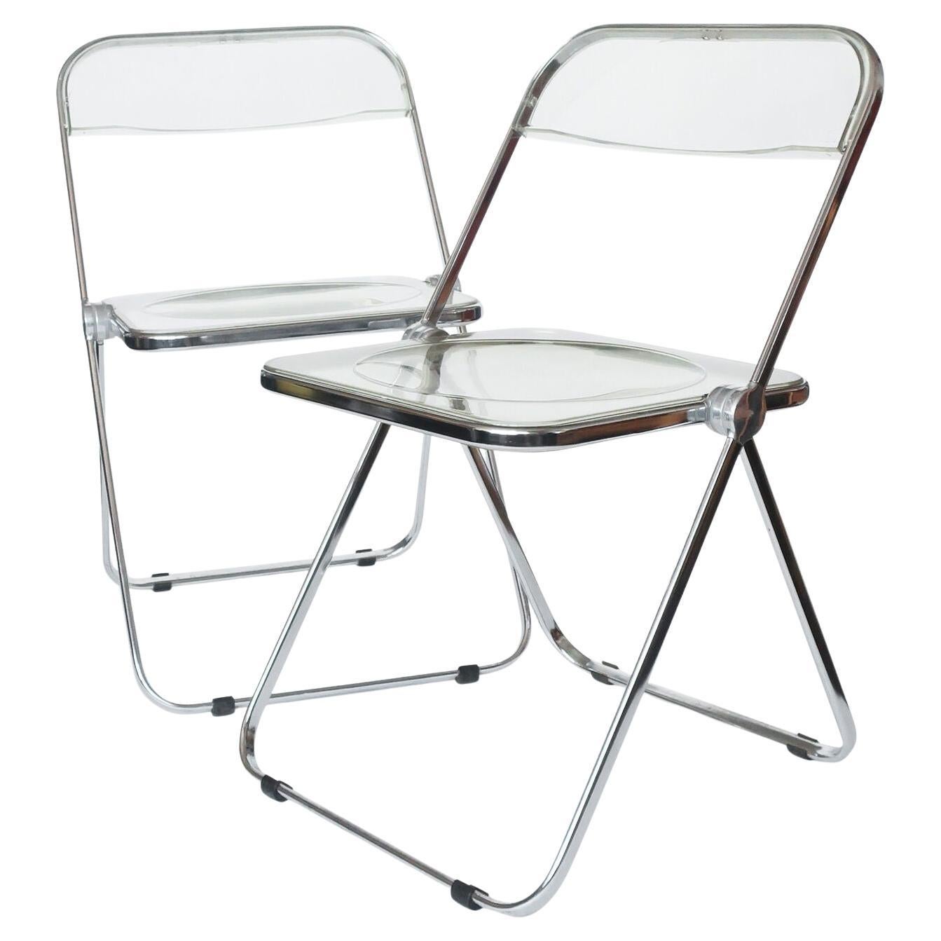 Four Plia Folding Chairs by Giancarlo Piretti for Castelli at 1stDibs