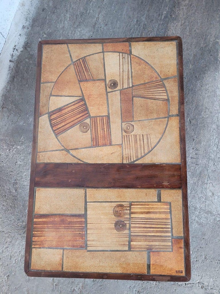 20th Century Coffee Table in Ceramic, Vallauris 1950 Raymonde Leduc at ...