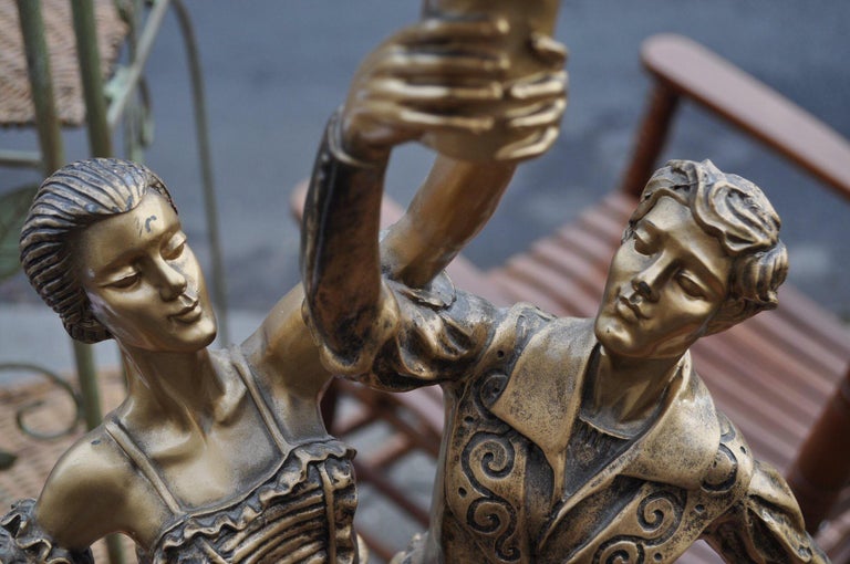 20th Century Cold Painted Bronze Influenced Ballet Dancers Lamp For ...