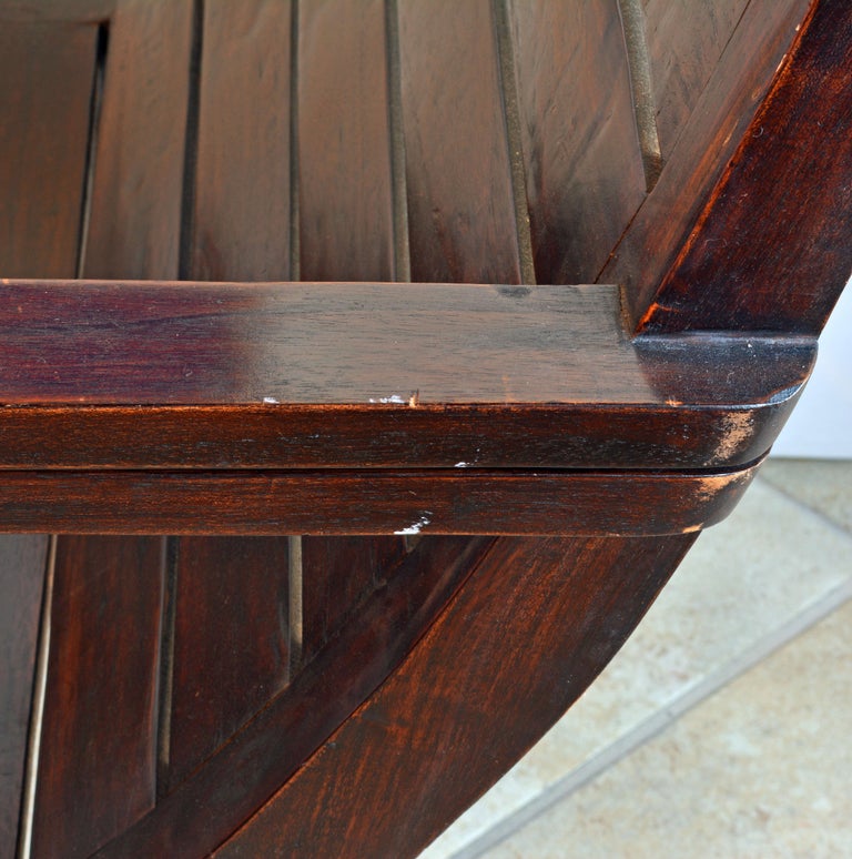 20th Century Colonial Style Hardwood Slat Seat Planters Chair at 1stDibs