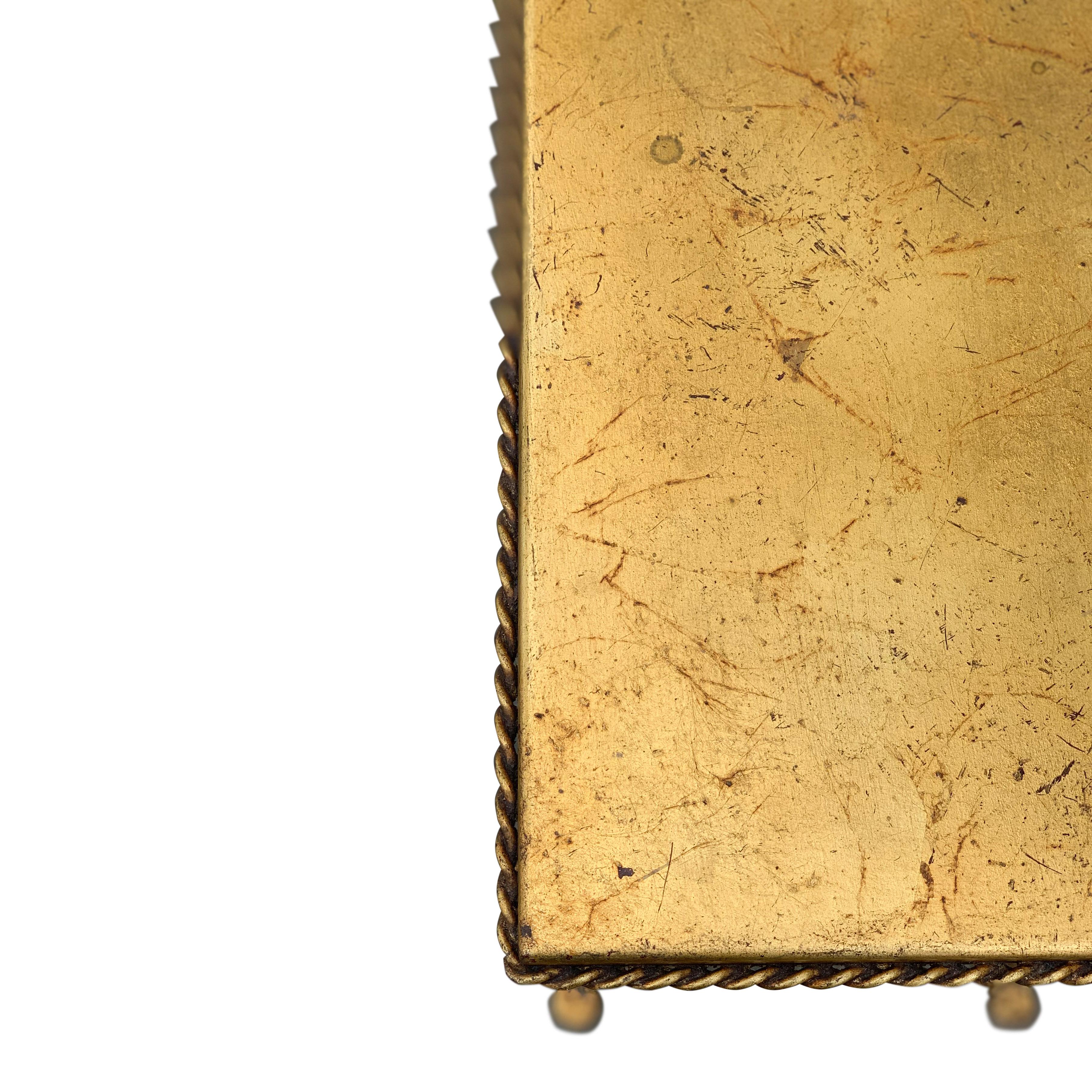 20th Century Console Table Lined with Gold Leaf For Sale at 1stDibs