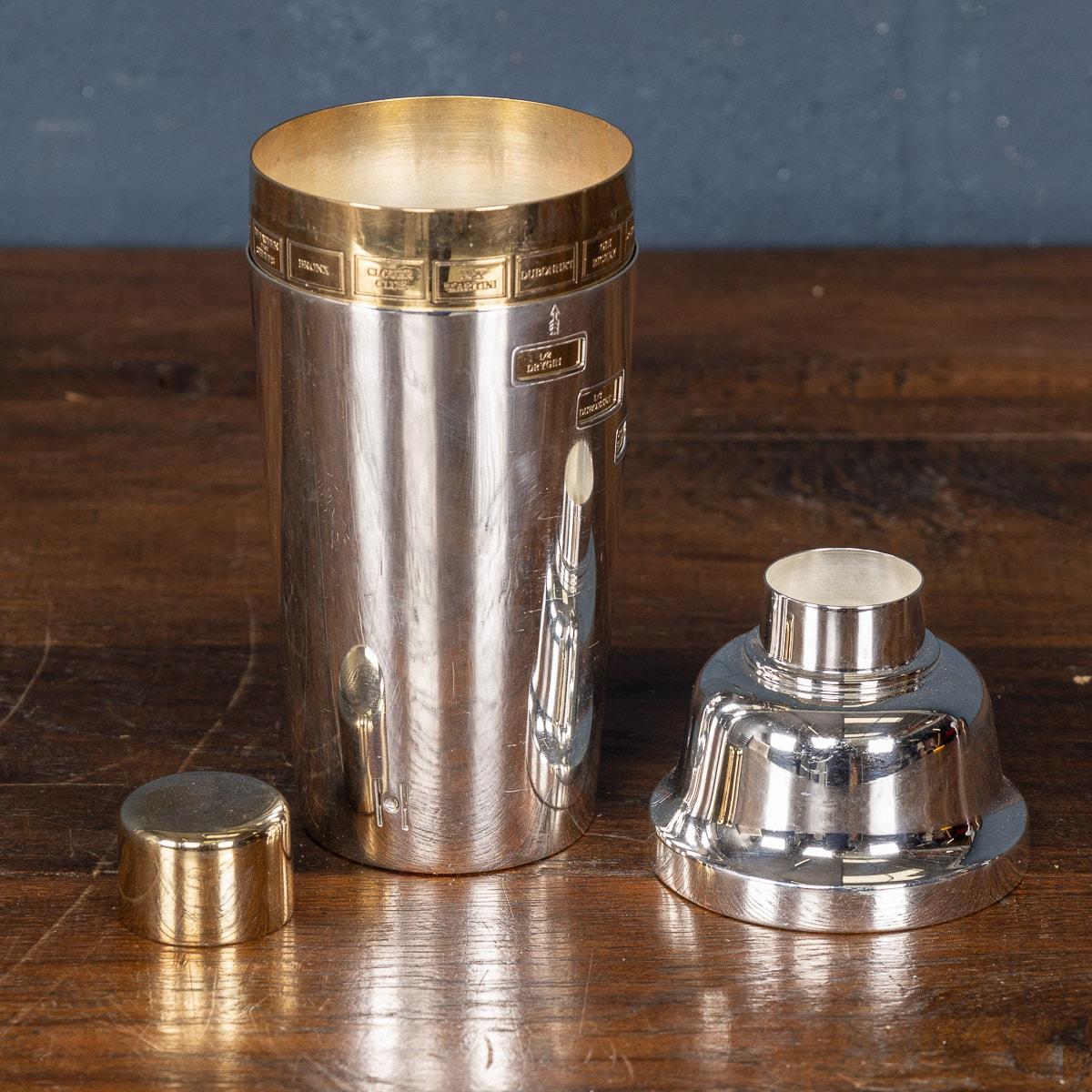 20th Century Continental "Recipe" Cocktail Shaker For Sale at 1stDibs