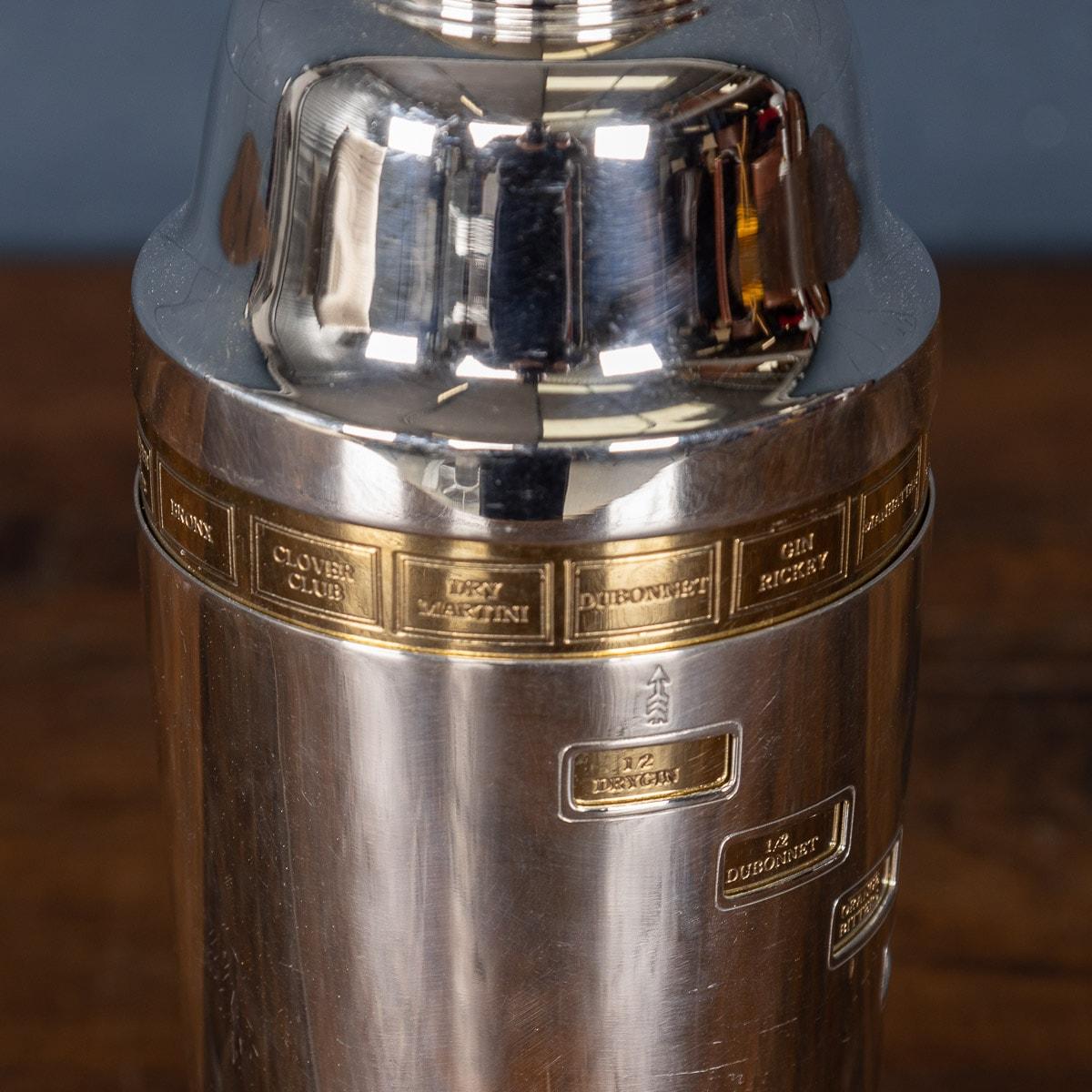 20th Century Continental "Recipe" Cocktail Shaker For Sale at 1stDibs