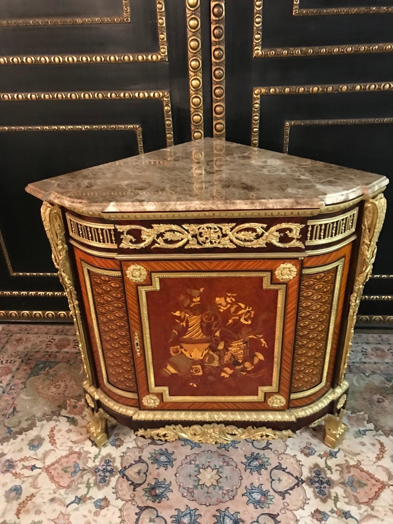 20th Century Corner Commode in Louis XV Style, Jean Henri Riesener For ...