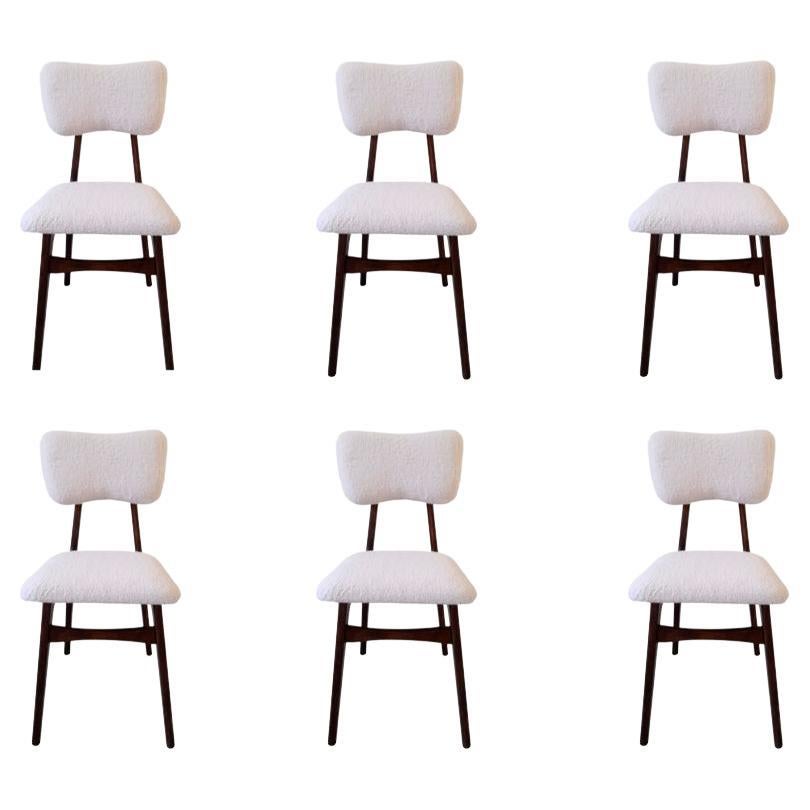 20th-Century Blue Wool Chairs, Europe, 1960s, Set of 6 For Sale at 1stDibs