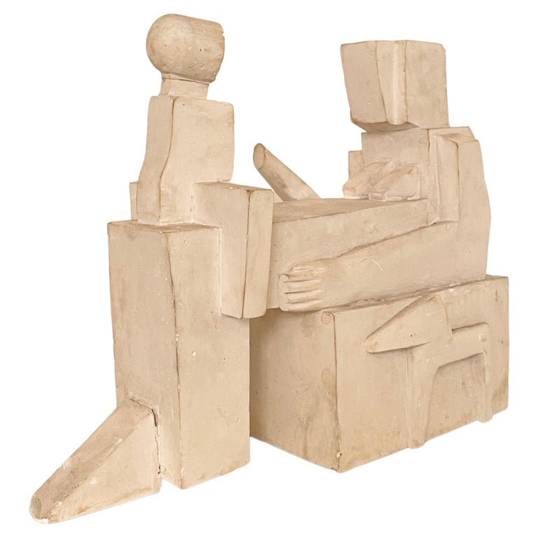 20th Century Cubist Sculpture made out of White Plaster from the 1960s ...