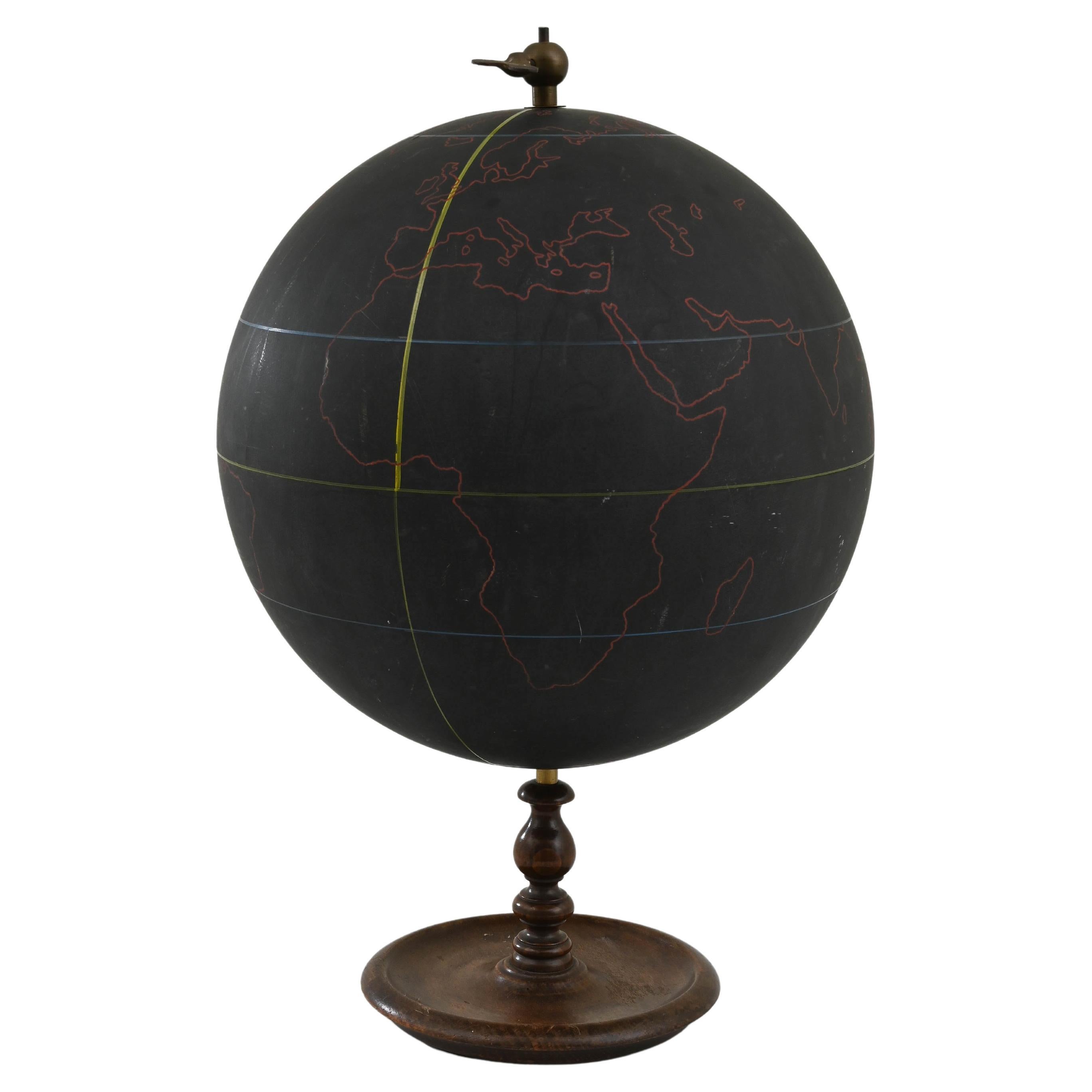 20th Century Czech Wooden Globe For Sale at 1stDibs