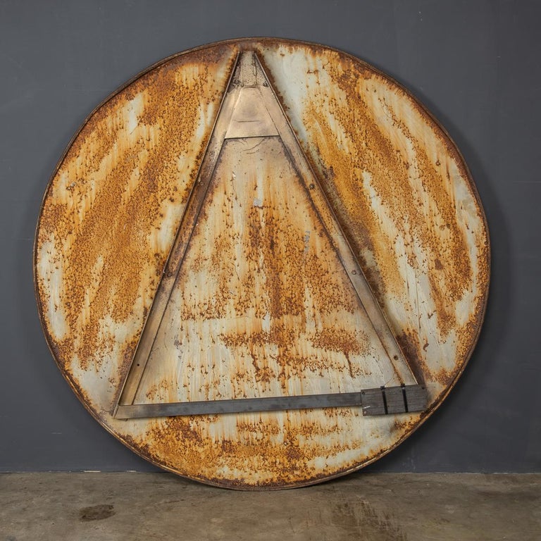 20th Century Czechoslovakian Large Convex Railway Mirror, c.1960 at 1stDibs