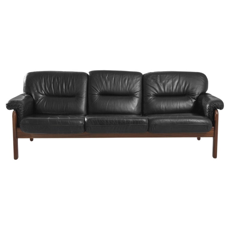 20th Century Danish Leather Upholstered Sofa at 1stDibs