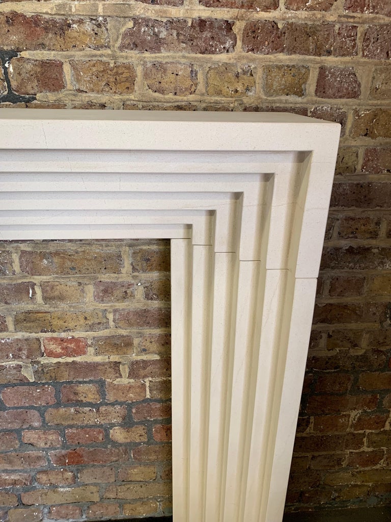 20th Century Deco Style Stone Fireplace Mantlepiece For Sale at 1stDibs