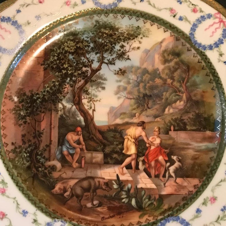 20th Century Decorative Scenic Plate Signed Andrea Appiani A at 1stDibs