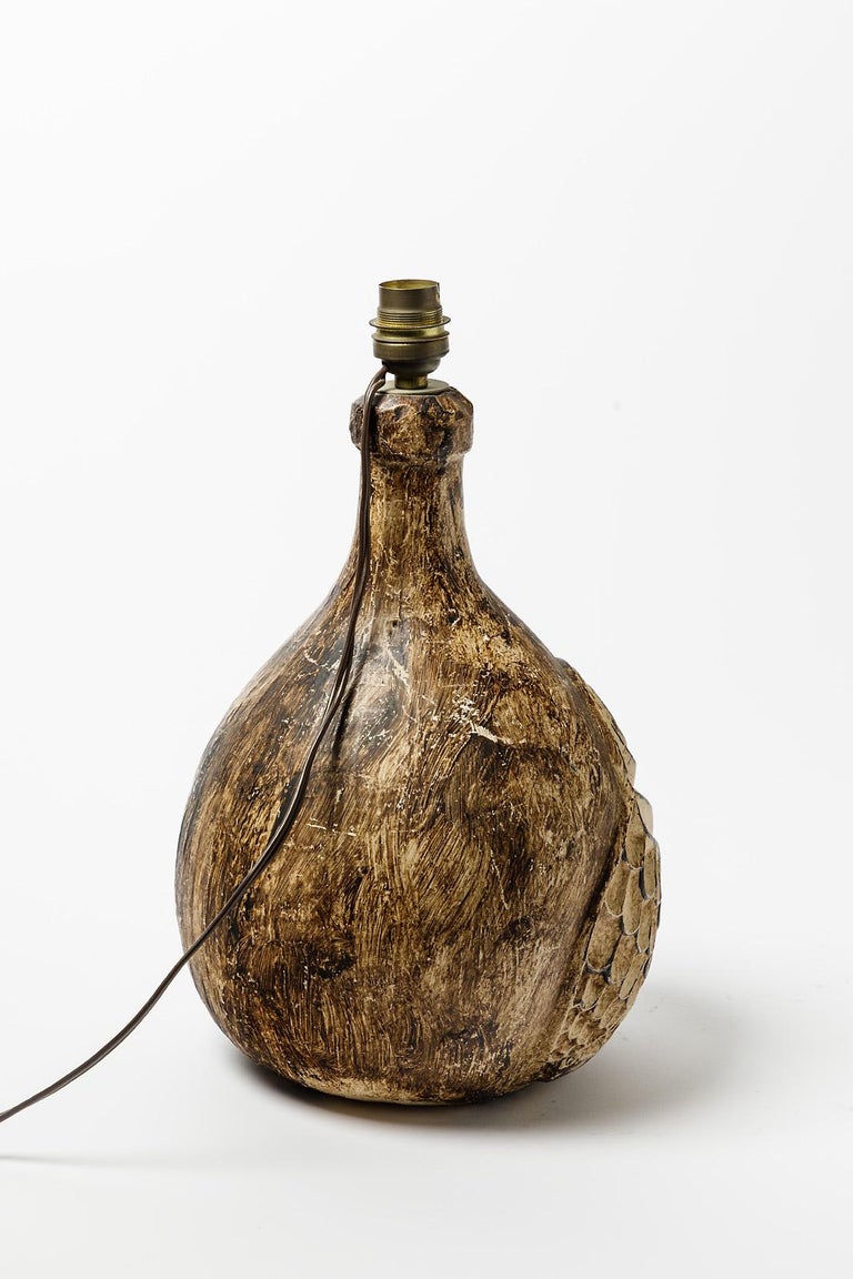 20th Century Design Owl Ceramic Table Lamp Signed Cook, 1970 For Sale ...