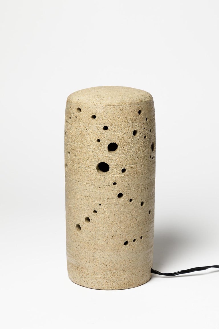 20th Century Design Sculpture Ceramic Table Lamp by French Artist, 1970 ...