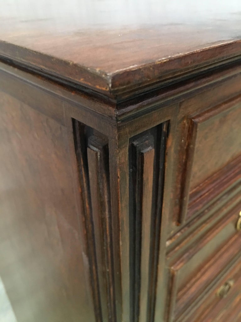 20th Century Directoire-Style Chest of Seven Drawers with Bronze Pulls ...