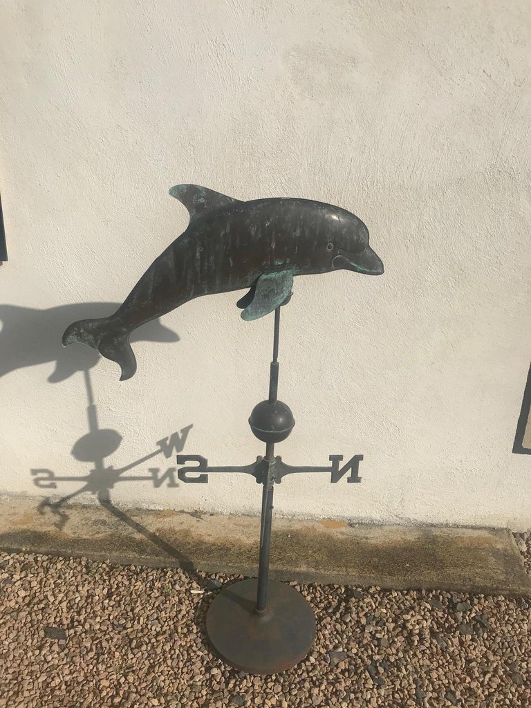 20th Century, Dolphin Zinc Weathervane, 1940s For Sale at 1stDibs
