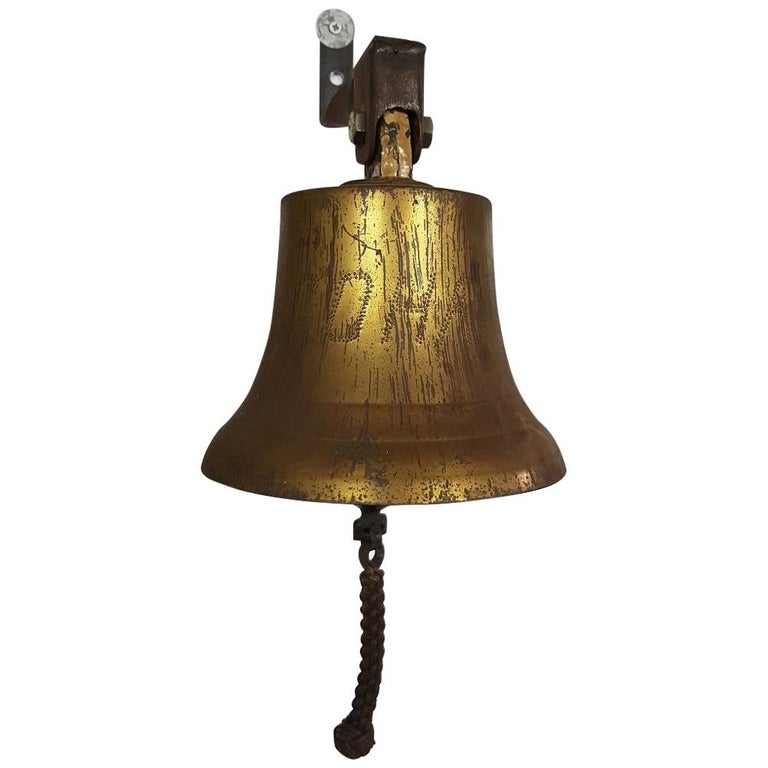20th Century Dutch Bronze Ship's Bell with the Name Johanna at 1stDibs