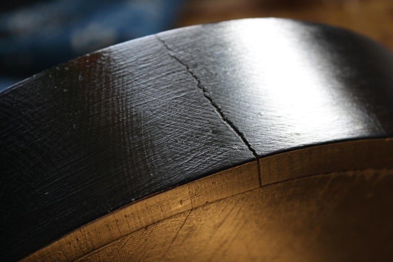 20th Century Ebonized Circular Concave Distortion Mirror at 1stDibs