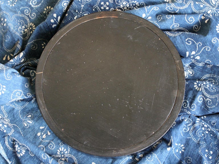 20th Century Ebonized Circular Concave Distortion Mirror at 1stDibs