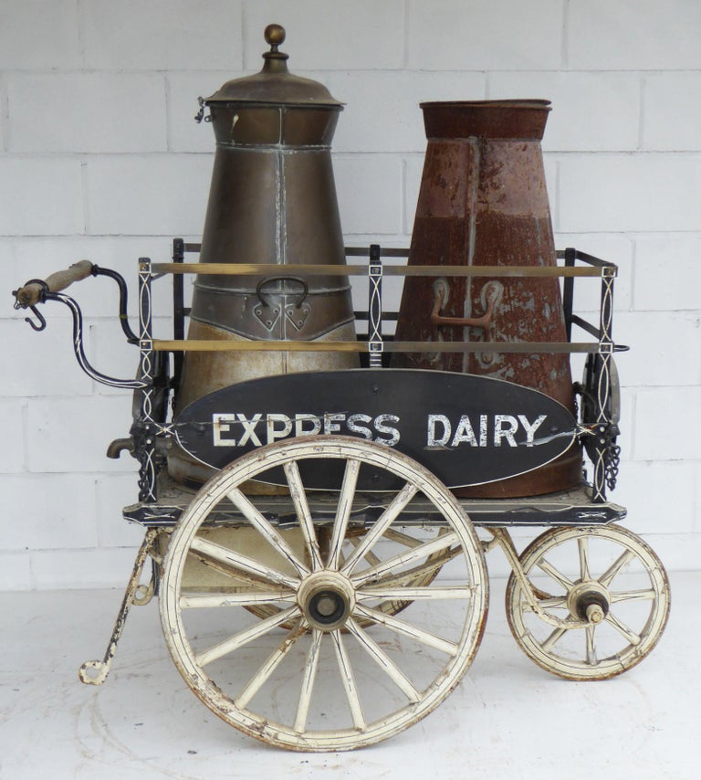 20th Century Edwardian Hand Pulled Milk Cart "by Appointment to H.M the ...