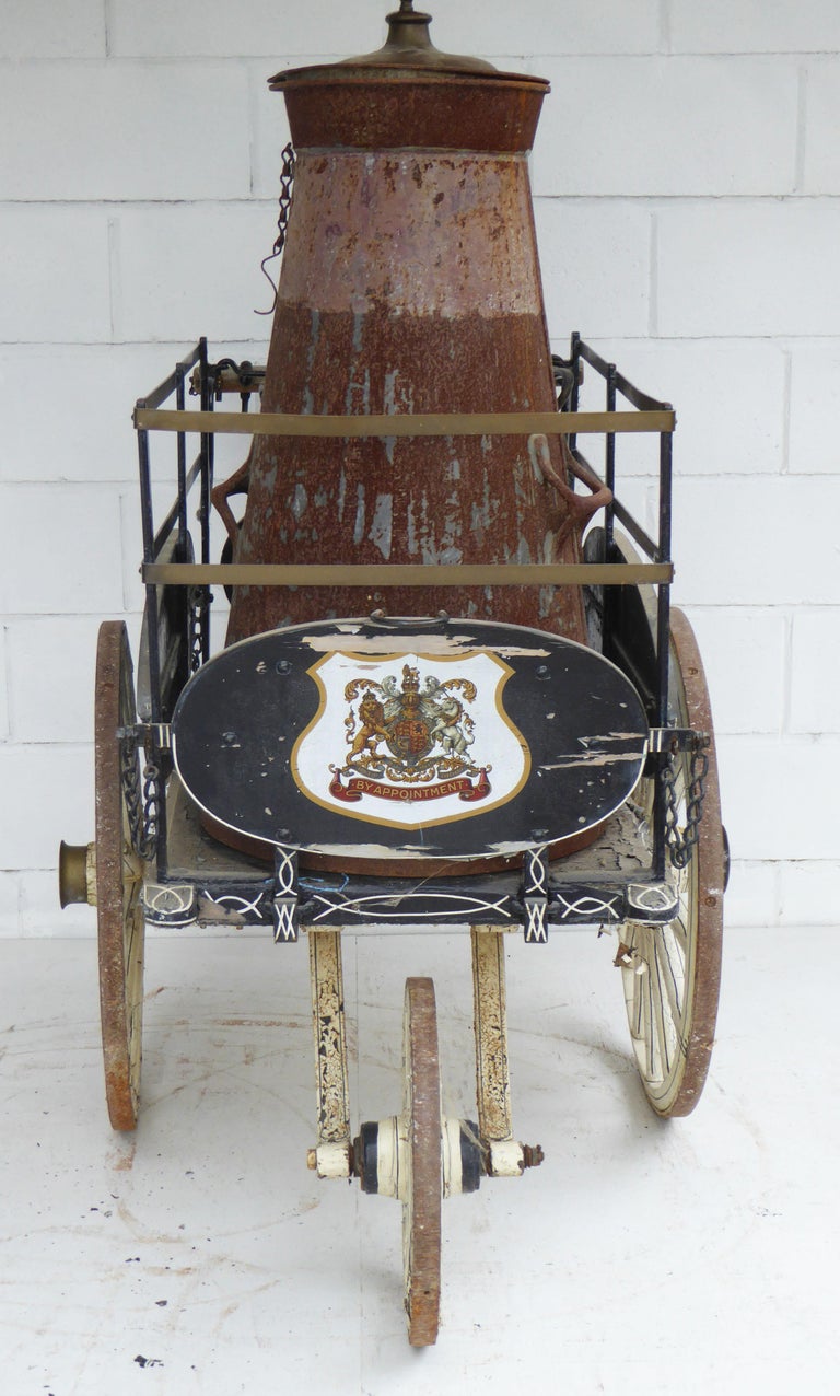 20th Century Edwardian Hand Pulled Milk Cart "by Appointment to H.M the ...