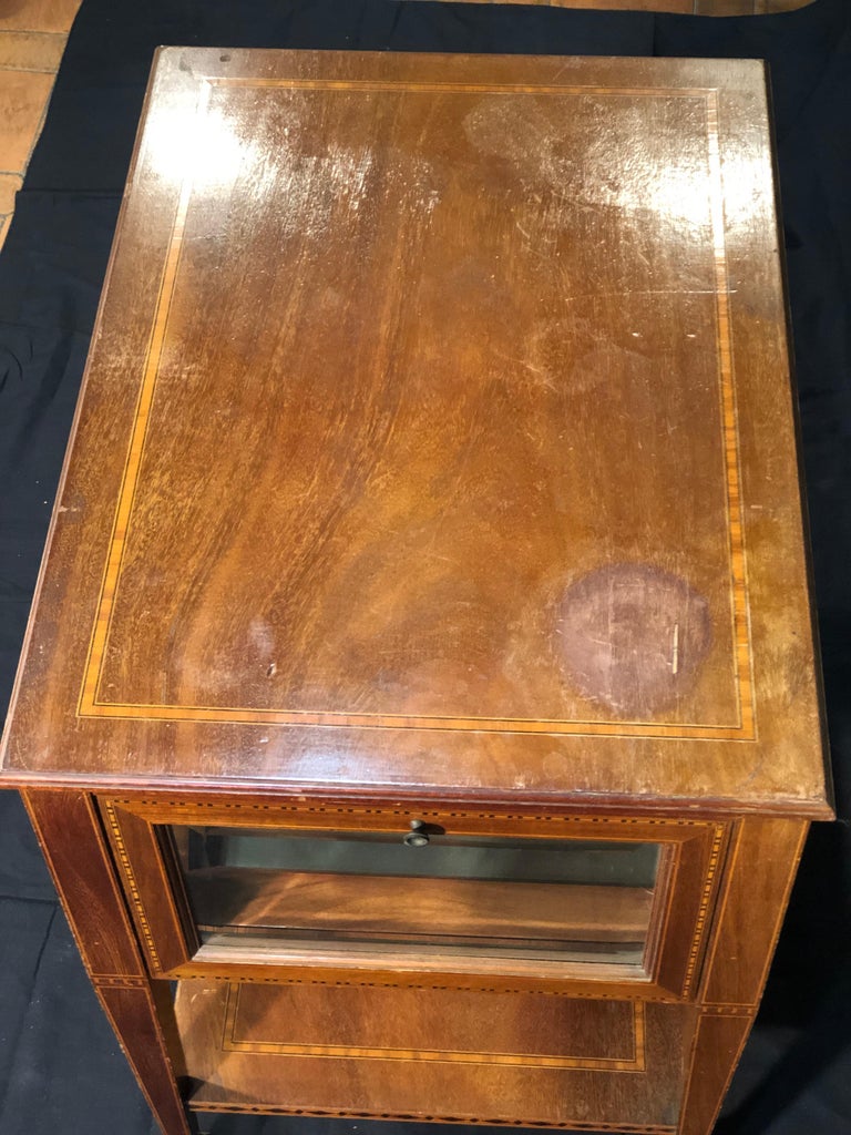 20th Century Edwardian Mahogany Inlaid Mobile Bar at 1stDibs