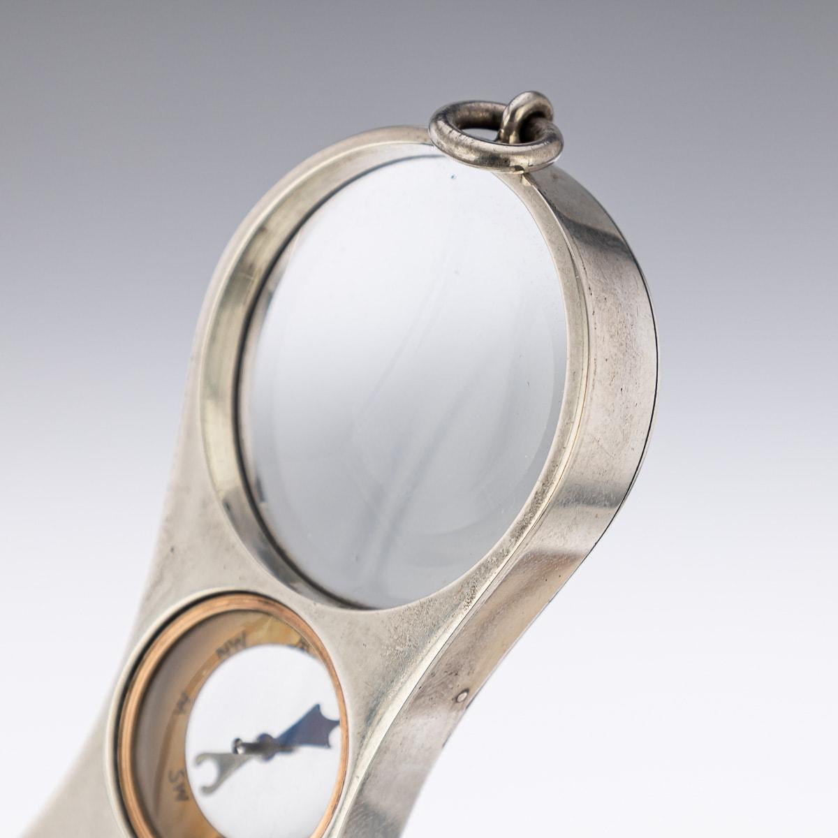 20th Century Edwardian Solid Silver Map Reading Tool, London, c.1908 ...