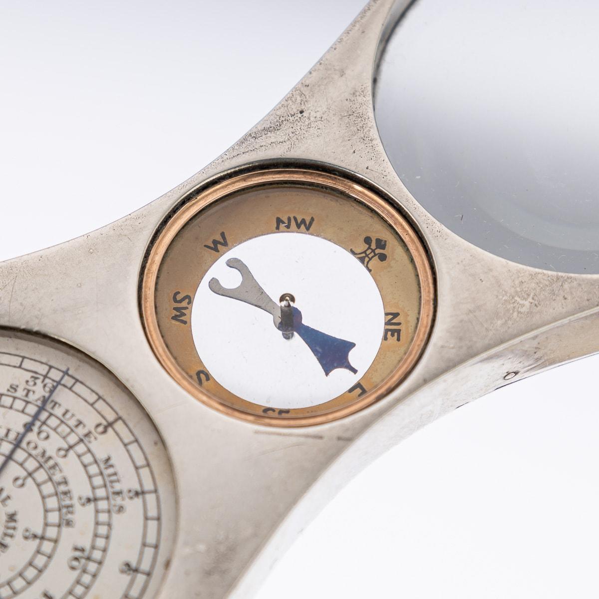 20th Century Edwardian Solid Silver Map Reading Tool, London, c.1908 For Sale at 1stDibs