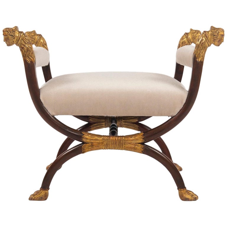 20th Century Empire Style Curule Bench at 1stDibs