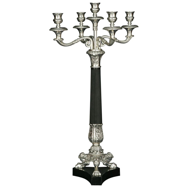 20th Century Empire Style Four Sweeping Arms Candelabra For Sale at 1stDibs