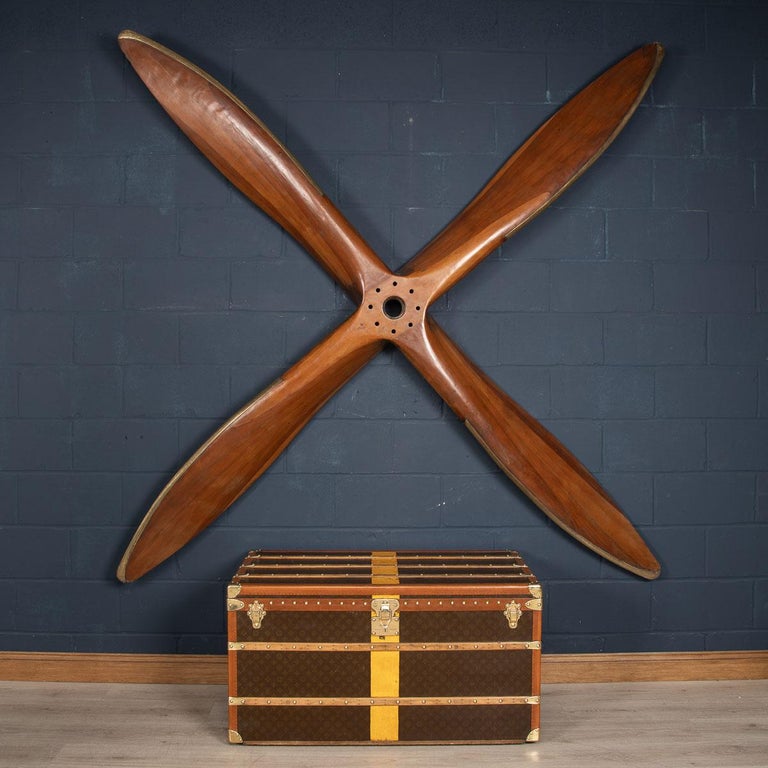 20th Century English Four-Blade Wood Propeller by Vickers Vernon, circa ...
