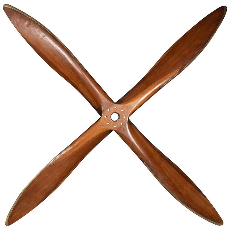 20th Century English Four-Blade Wood Propeller by Vickers Vernon, circa ...