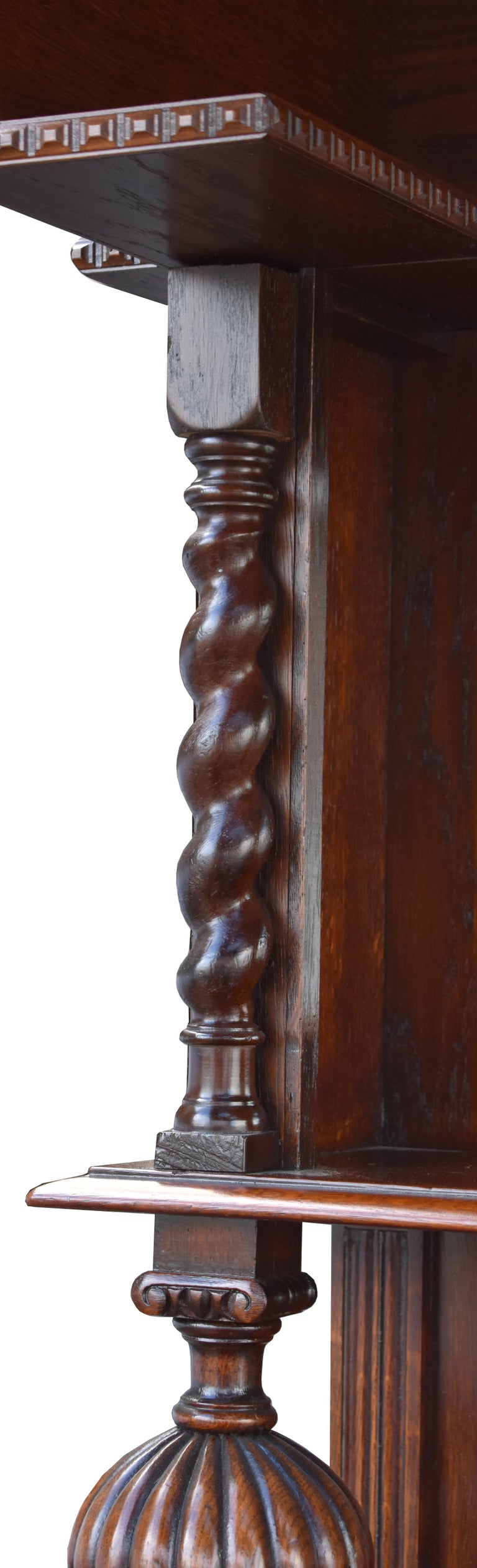 20th Century English Jacobean Style Carved Oak Bar For Sale at 1stDibs