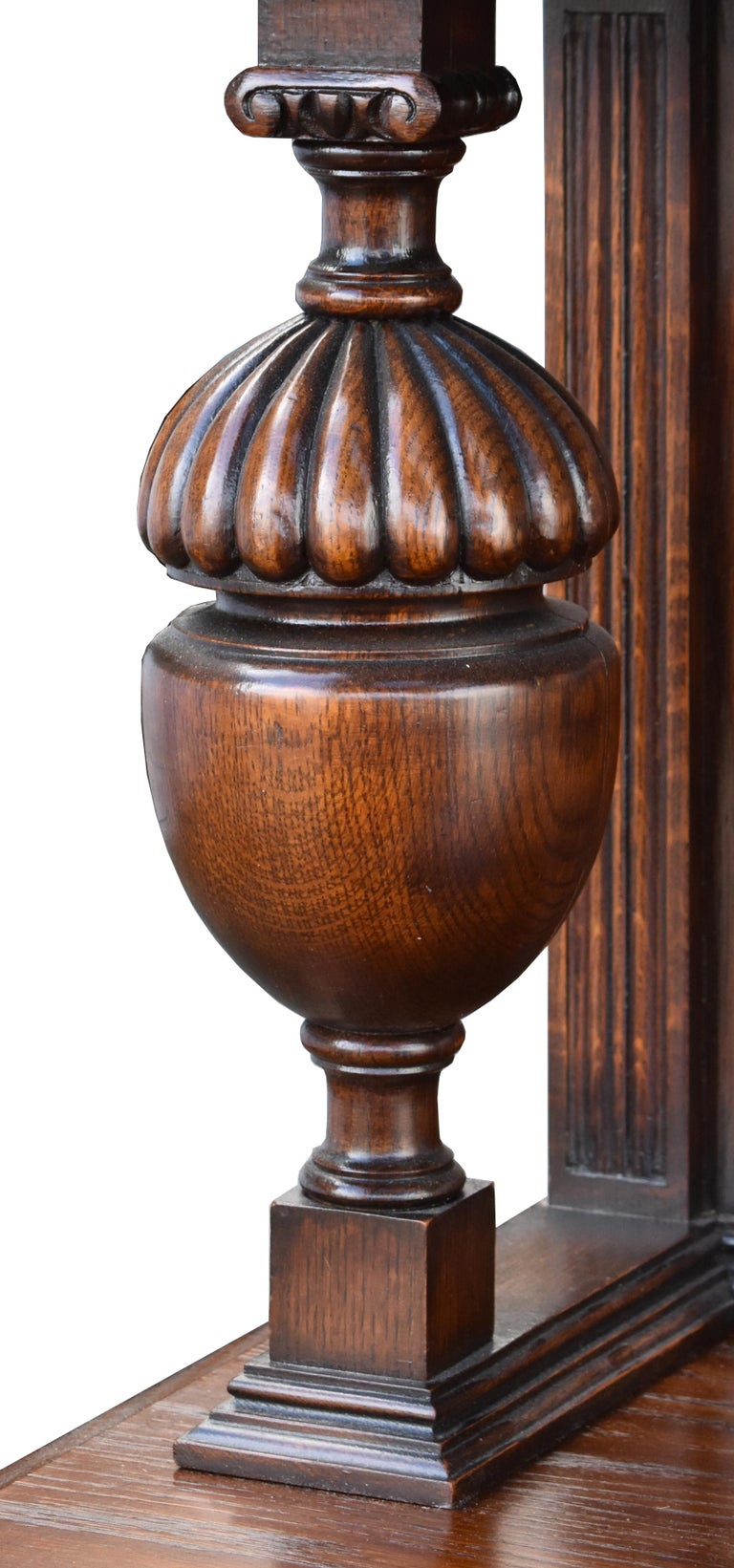 20th Century English Jacobean Style Carved Oak Bar For Sale at 1stDibs
