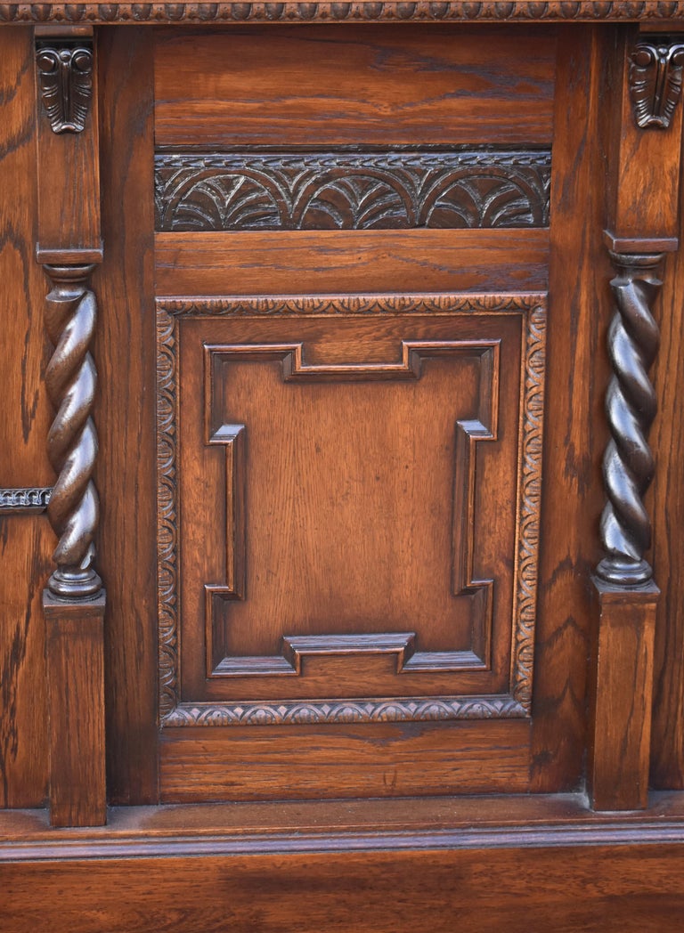 20th Century English Jacobean Style Carved Oak Bar For Sale at 1stDibs ...