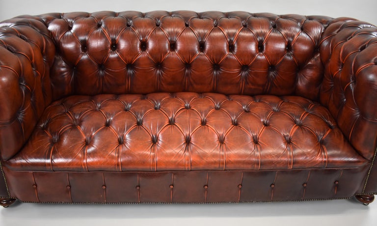 20th Century English Leather Chesterfield Suite at 1stDibs
