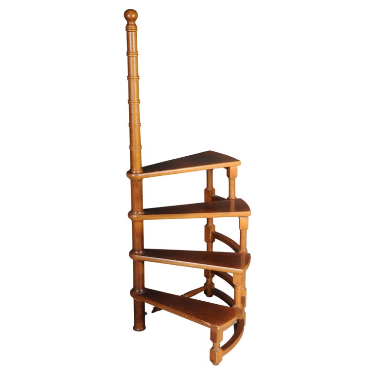 20th Century English Leather Library Step or Stairs / Stepladder ...