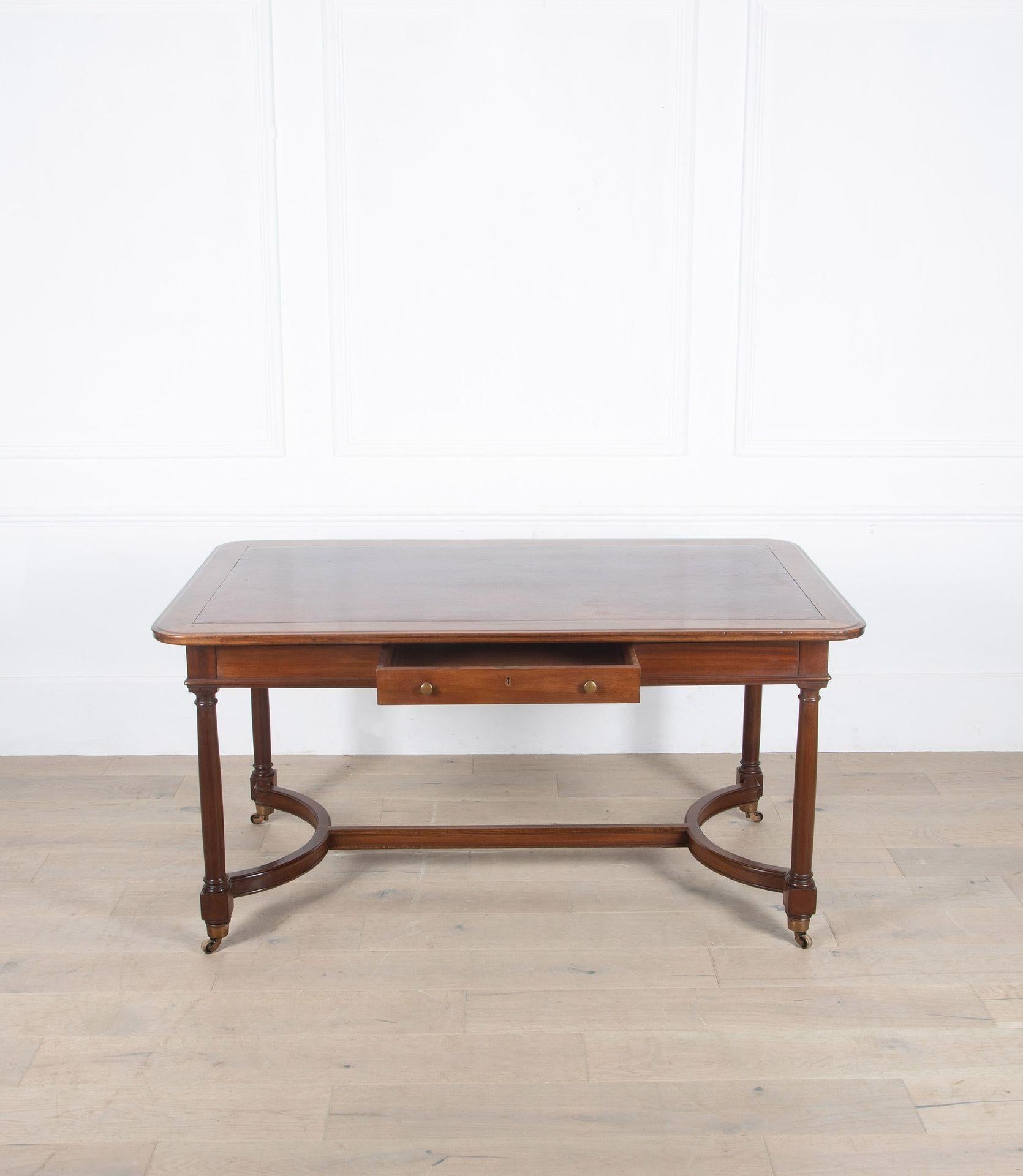 20th Century English Mahogany Writing Table For Sale at 1stDibs