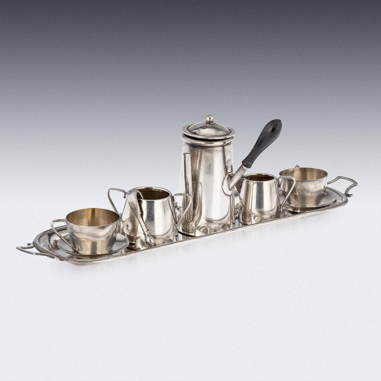 20th Century English Miniature Solid Silver Coffee Service, Birmingham ...