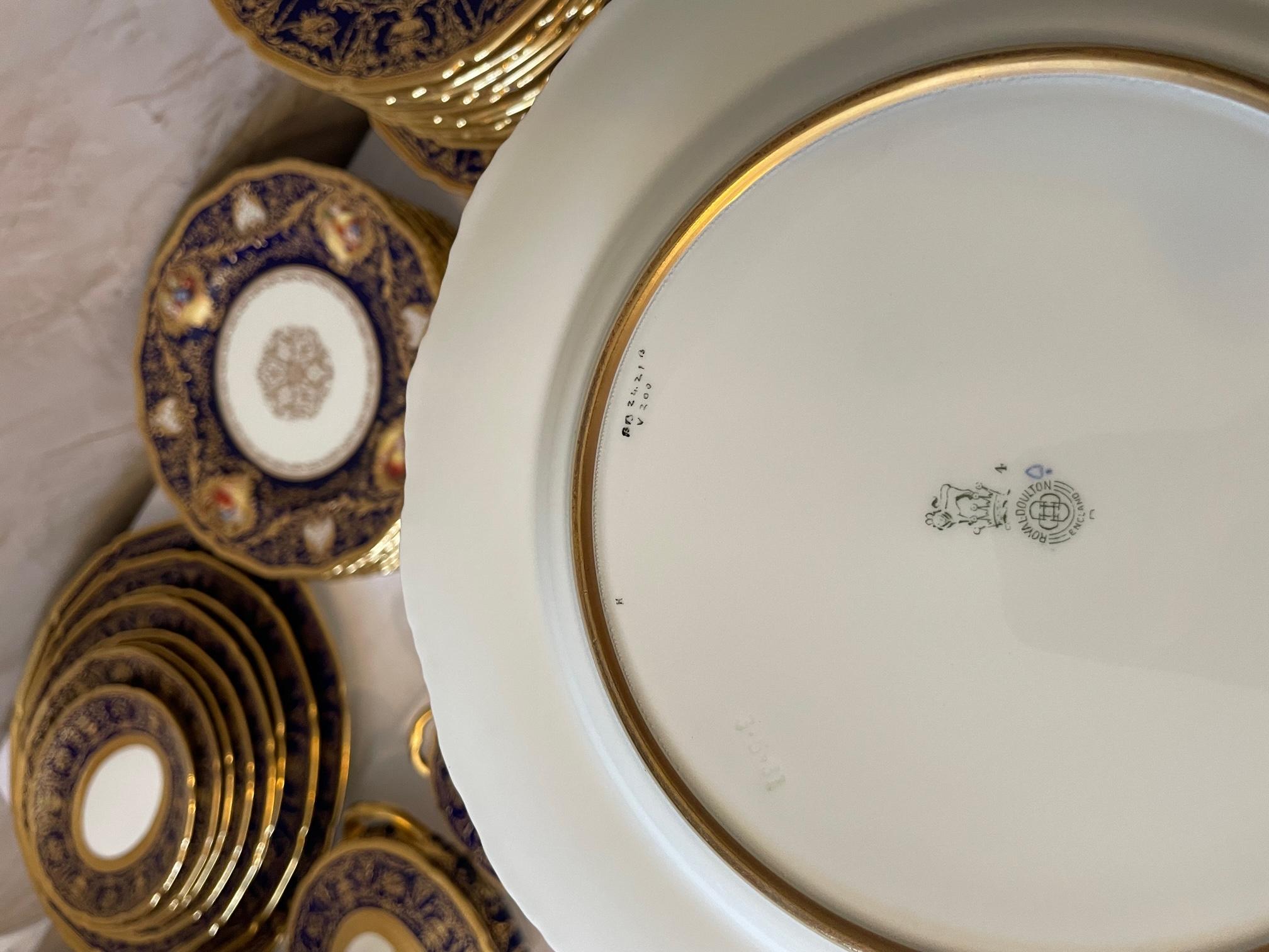 20th century English Porcelain Royal Doulton 94 Serving Pieces, 1920s ...