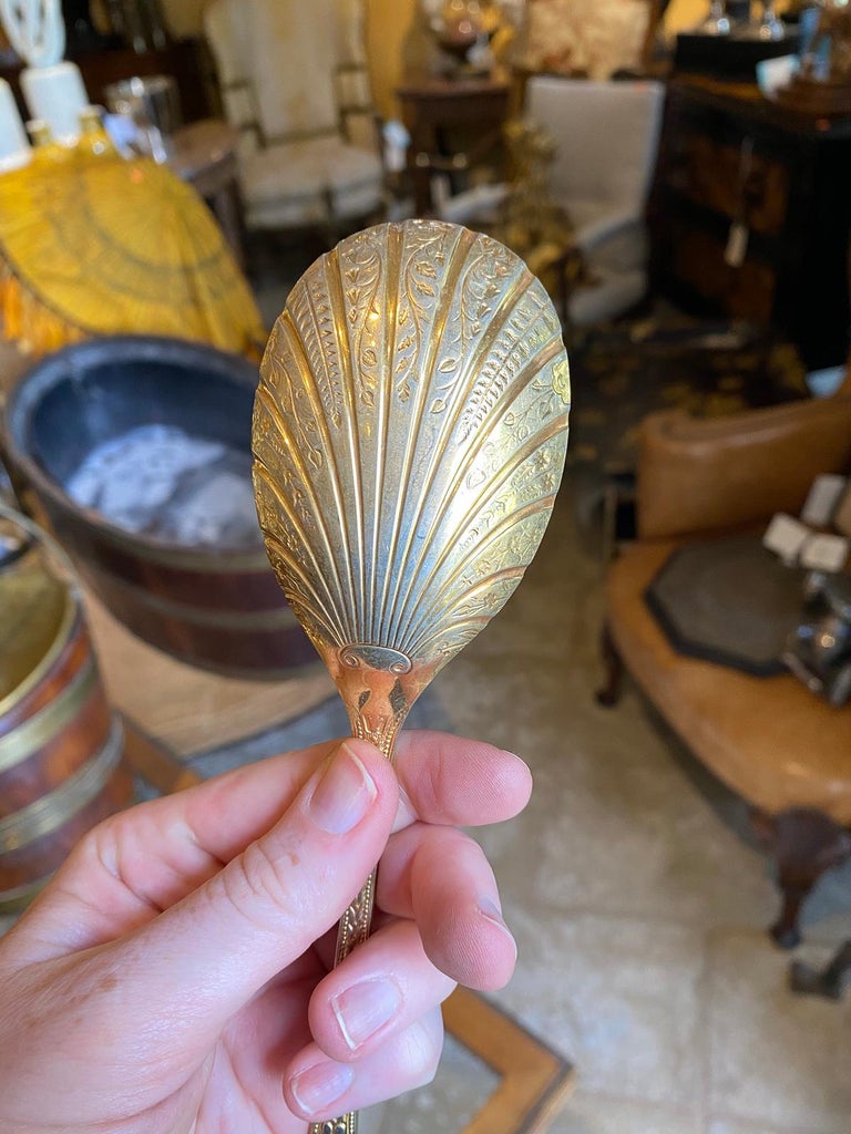 20th Century English Sheffield Gold Spoon, Marked For Sale at 1stDibs
