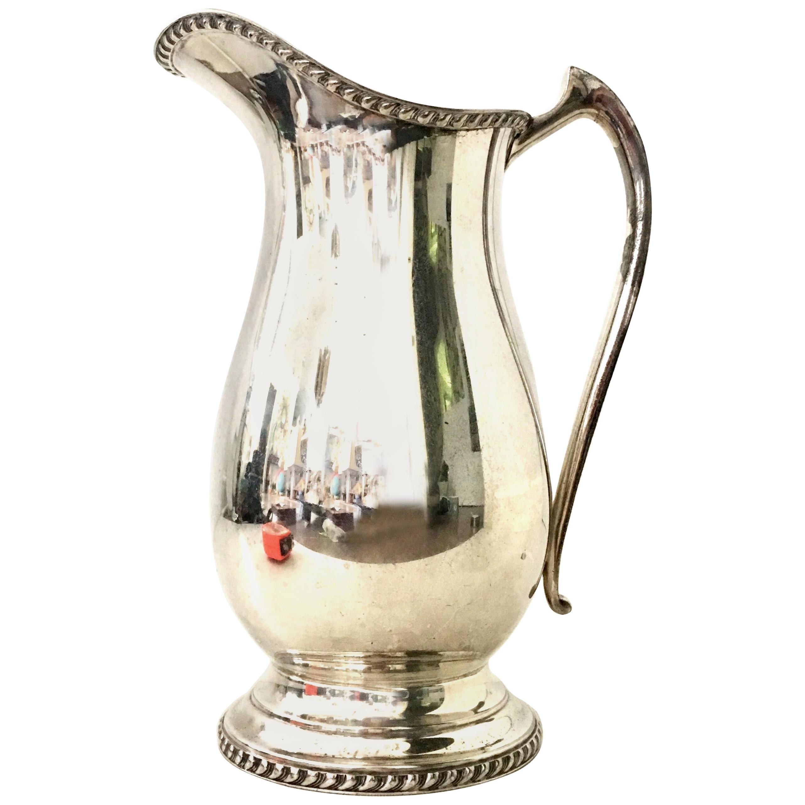 20th Century English Silver Plate Beverage Serving Pitcher By, Bristol ...