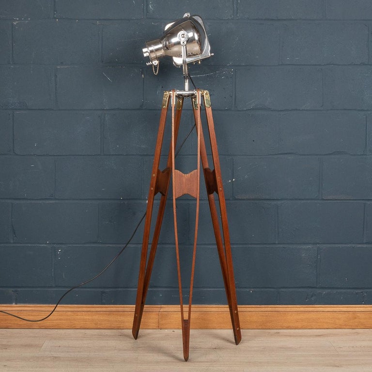 20th Century English "Strand Electric" Theatre Lamp on a Tripod Stand ...