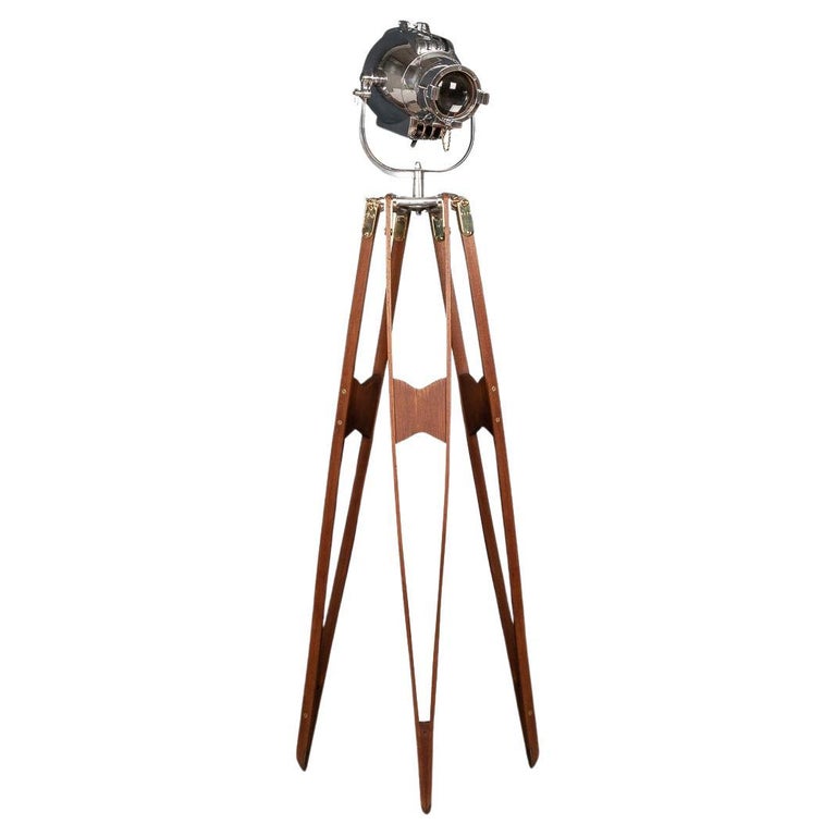 20th Century English "Strand Electric" Theatre Lamp on a Tripod Stand ...
