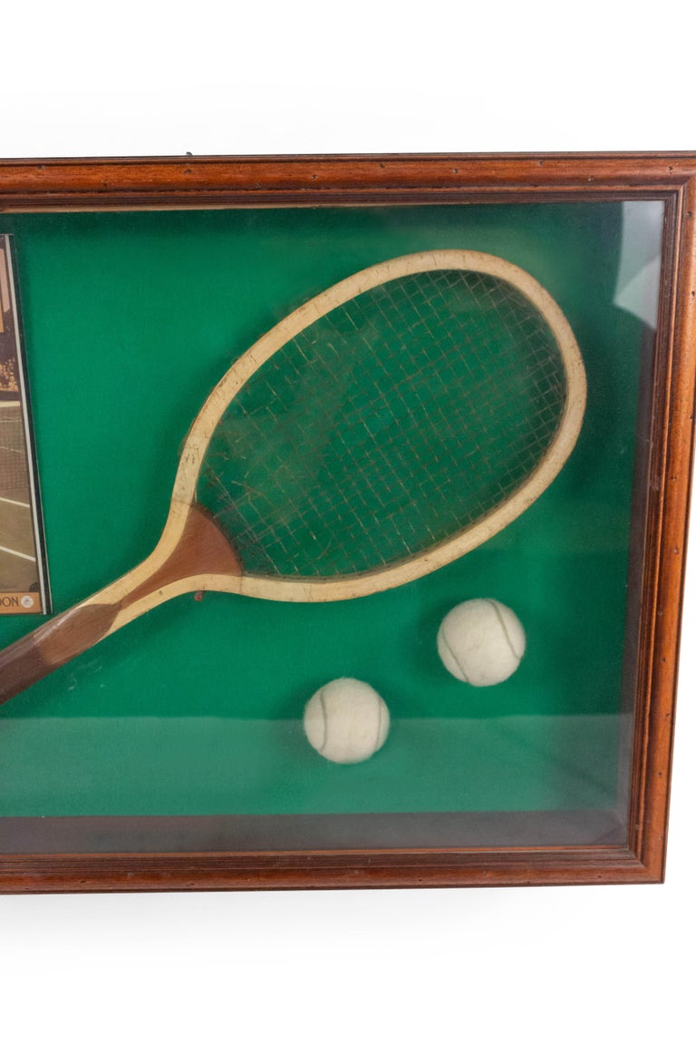 20th Century English Tennis Display Case Wall Plaque For Sale at 1stDibs