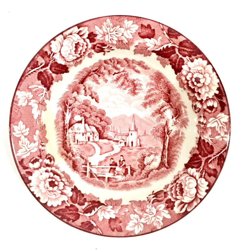 20th Century English Transferware "English Scenery" Set of 21 by Wood ...