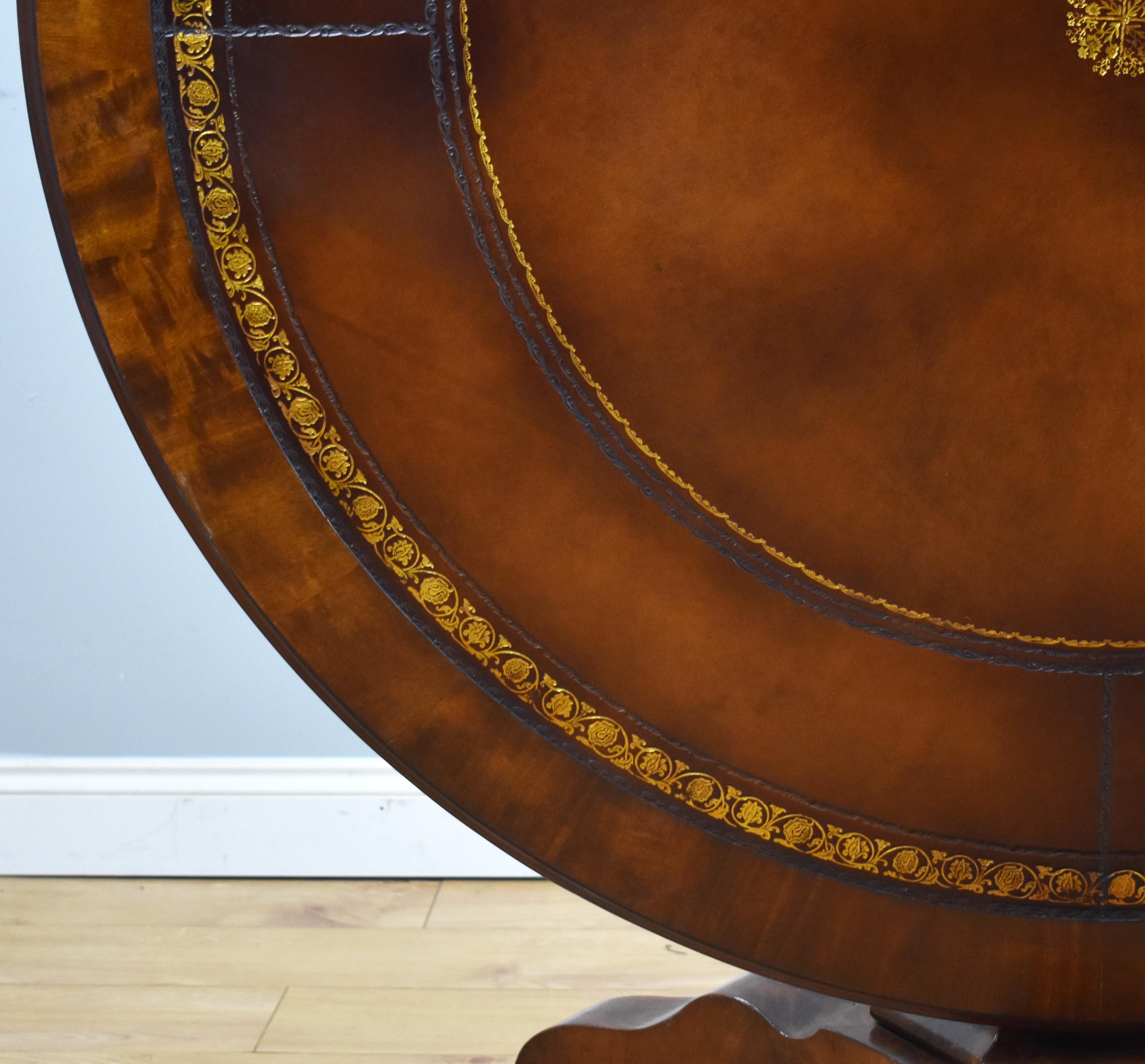 20th Century English Victorian Mahogany Circular Library Table For Sale ...