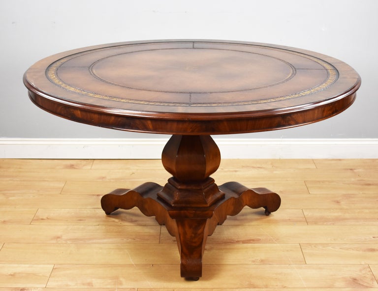 20th Century English Victorian Mahogany Circular Library Table For Sale ...